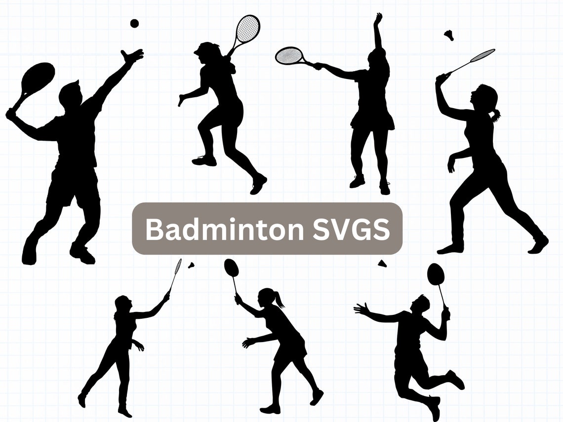 Badminton Svg Png Bundle Cricut Cut Files, Shuttlecock Clipart ...