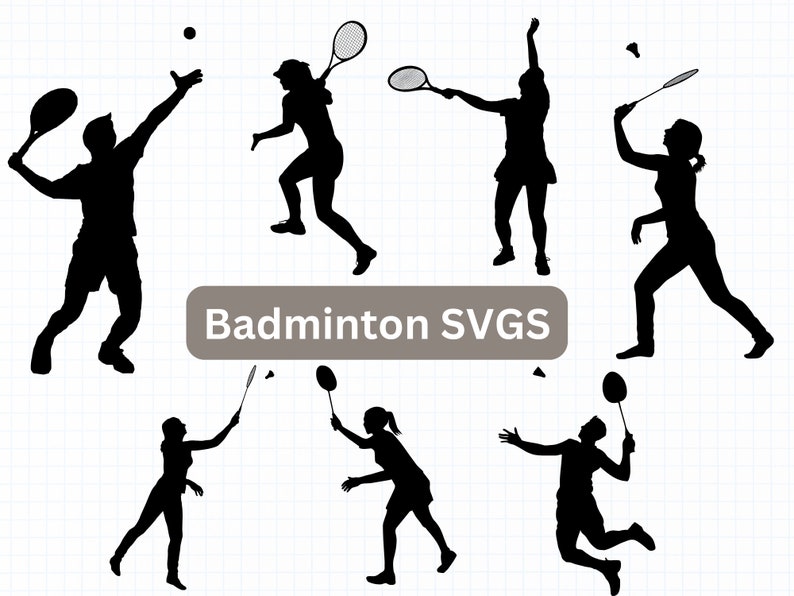 Badminton Svg Png Bundle Cricut Cut Files Shuttlecock - Etsy