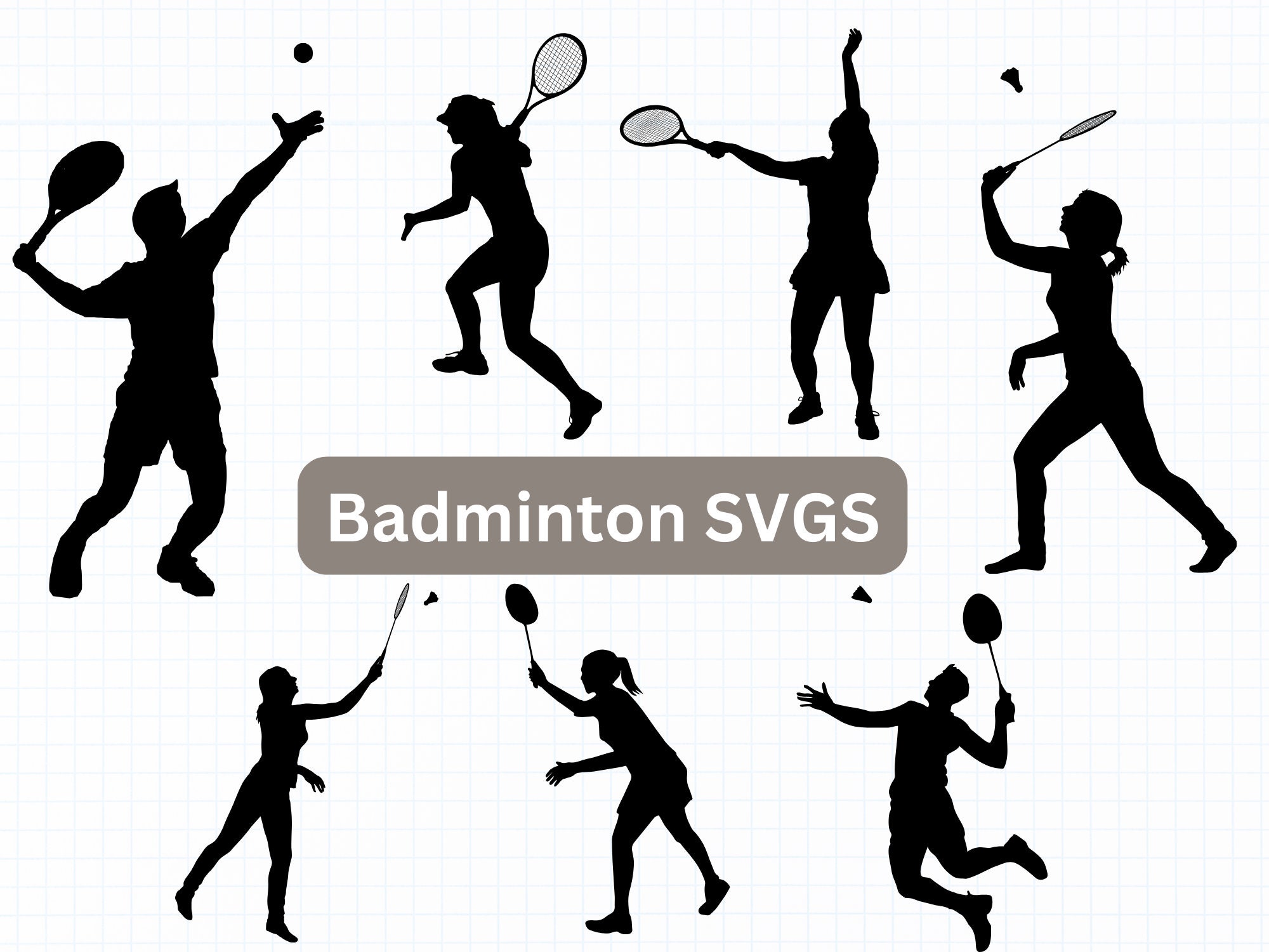 Badminton Svg Png Bundle Cricut Cut Files, Shuttlecock Clipart ...