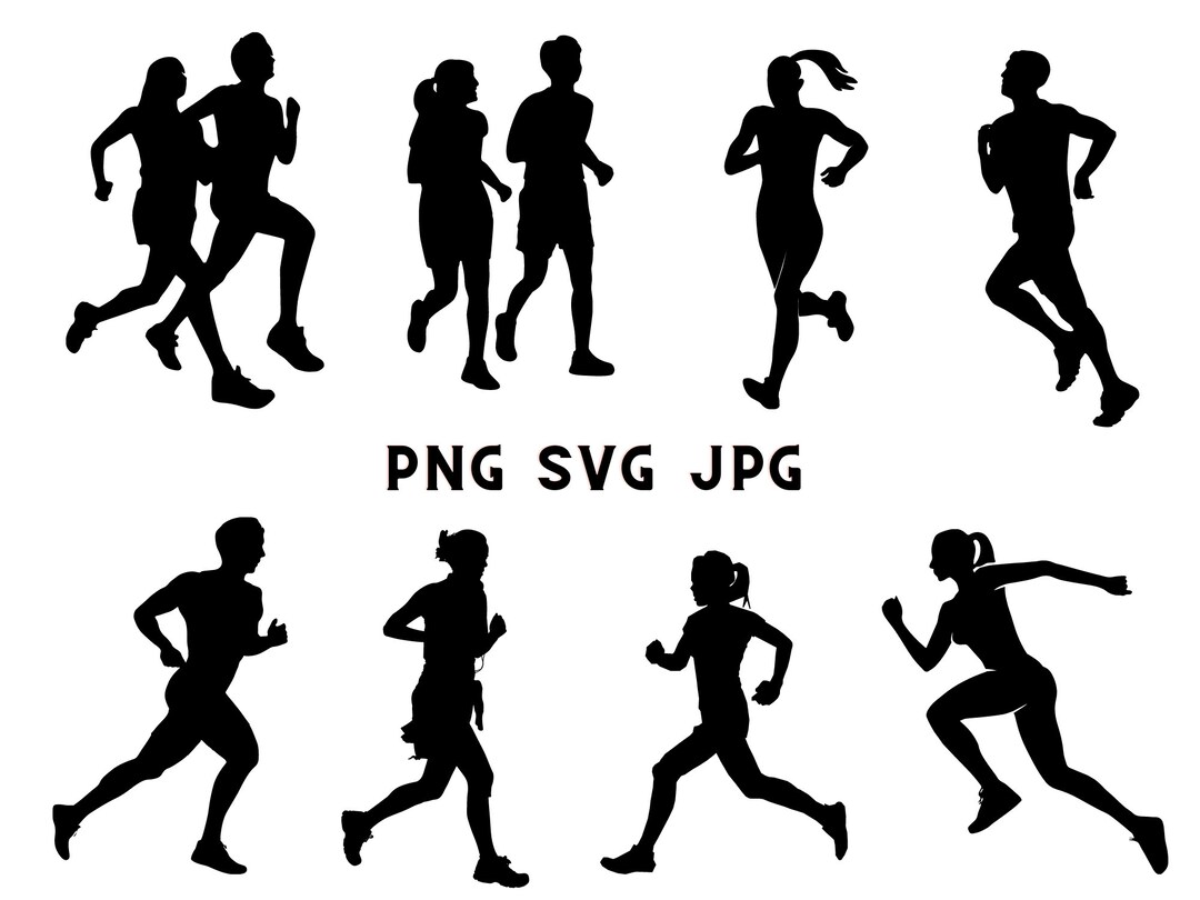 Runner SVG Bundle, Running People Svg, Runner Svg, Running Man Svg ...
