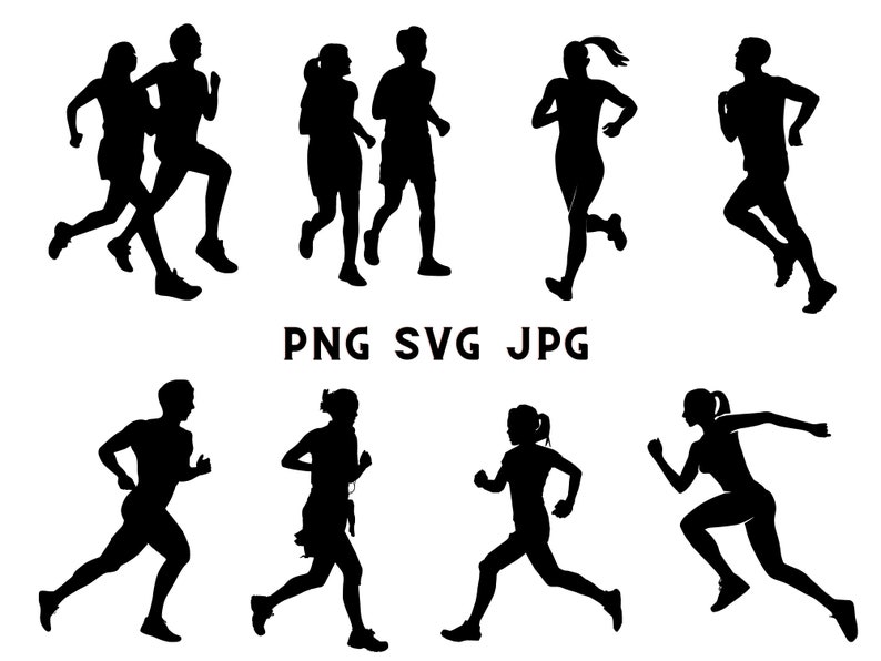 Runner SVG Bundle, Running People Svg, Runner Svg, Running Man Svg ...