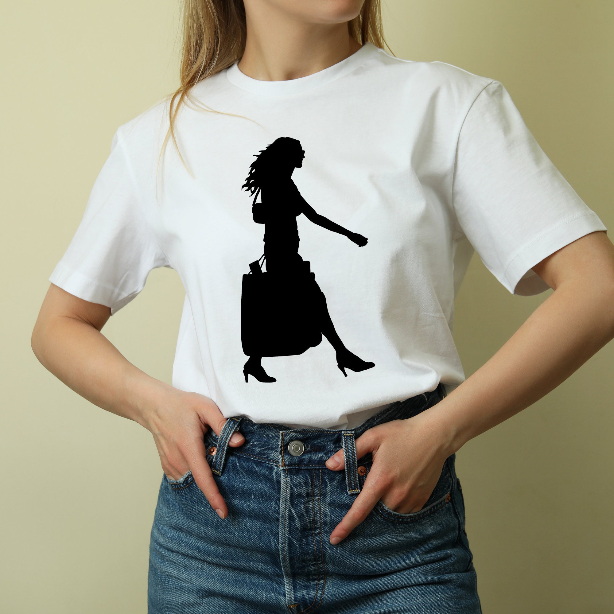 Shopping Woman SVG Woman Shopping SVG Shopping Girl SVG - Etsy