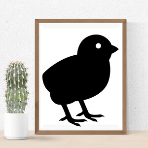Baby Chick Silhouette SVG Vector Cut File , Baby Chick Svg, Bird SVG ...