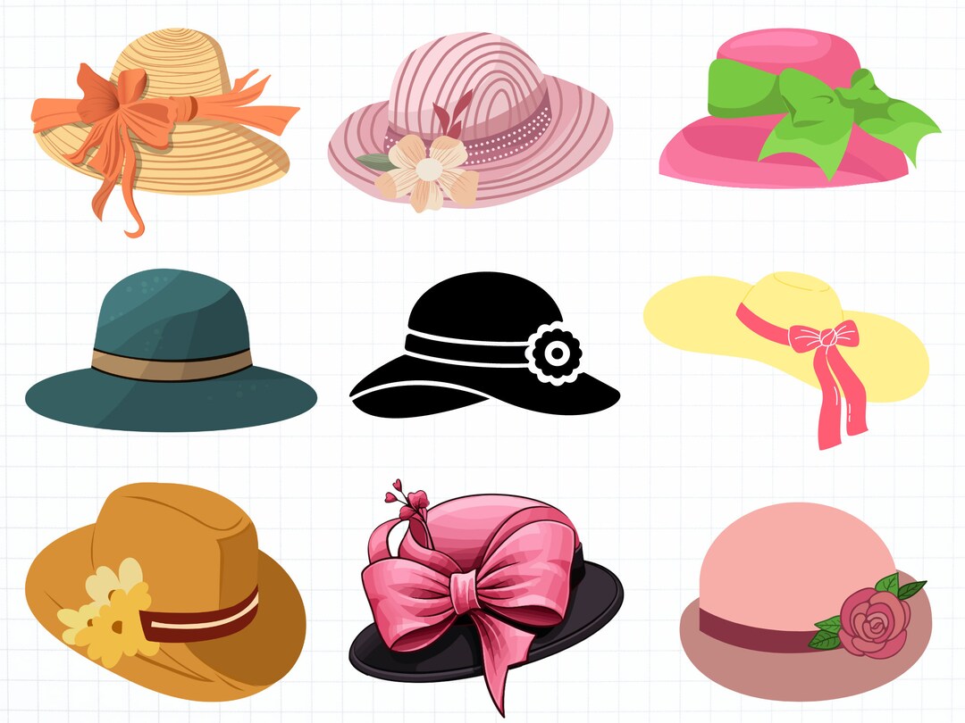 Women Hat Svg, Floral Hat Svg, Lady Hat Svg, Women Hat Png, Hat Outline ...