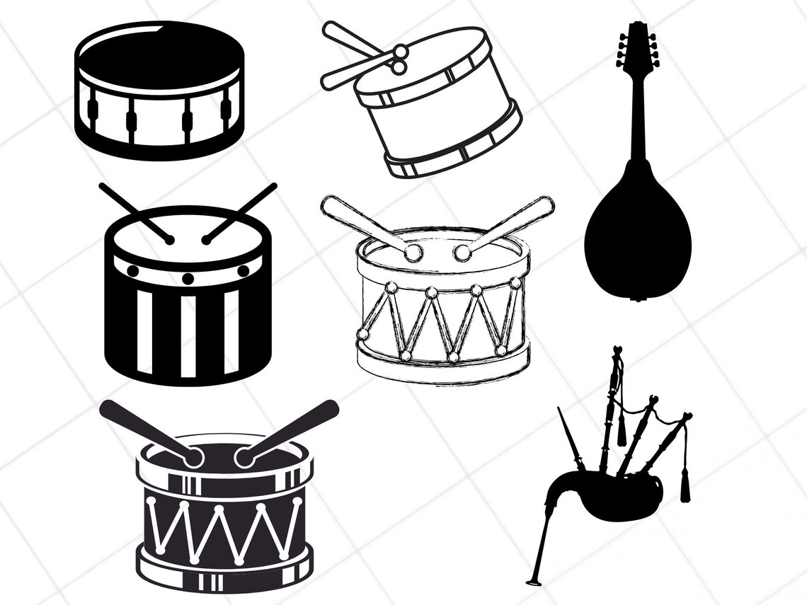 Bass Drum SVG Bundle, Music Svg, Drum Clipart, Bass Drum, Marching Band ...
