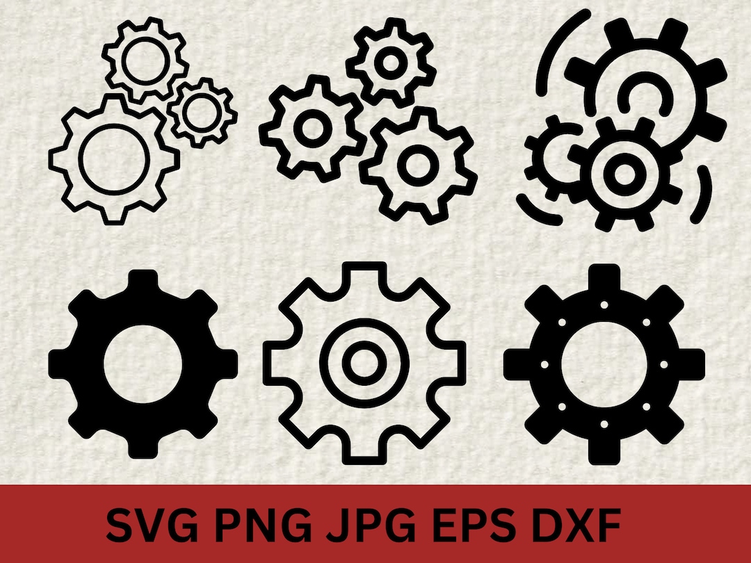 Gears SVG Bundle, Gears Dxf, Gears Png, Gears Clipart, Gears SVG Cut ...