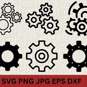 Gears SVG Bundle, Gears Dxf, Gears Png, Gears Clipart, Gears SVG Cut ...