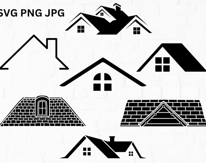 House Roof Svg, Svg Files for Cricut, House SVG, House Roof Cut File ...