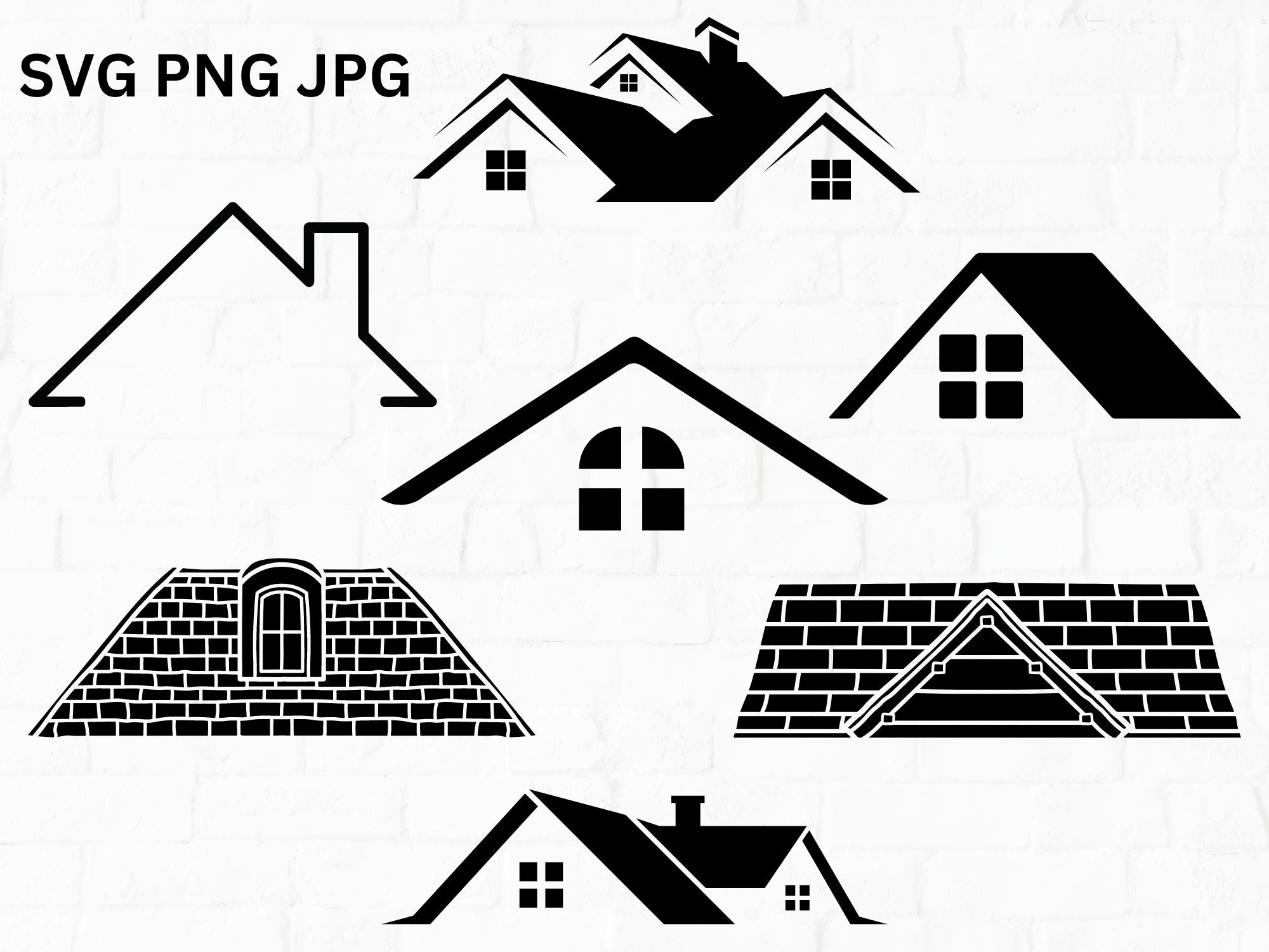 House Roof Svg, Svg Files for Cricut, House SVG, House Roof Cut File ...
