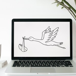 Stork Svg Bundle, Stork Clipart, Stork Cut File, Bird Svg, Bird Clipart ...