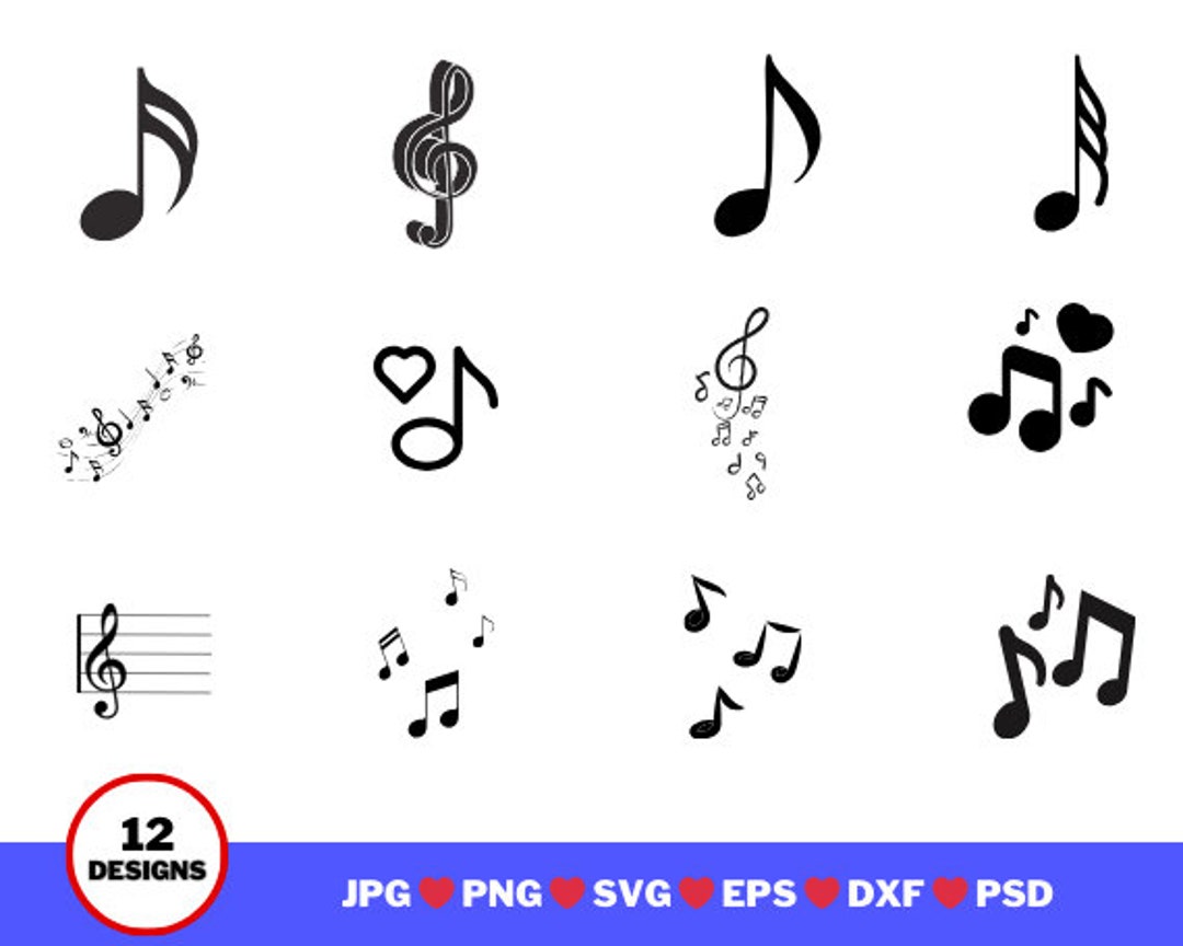 Music Notes SVG Bundle, Music Teacher Svg, Music Clipart, Music ...