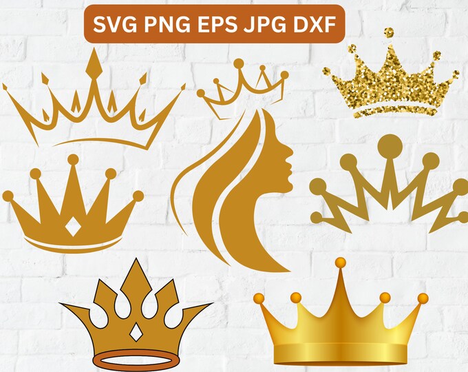 Royal Crown SVG File, Queen Crown SVG, Princess Svg, Gold Queen Crown ...