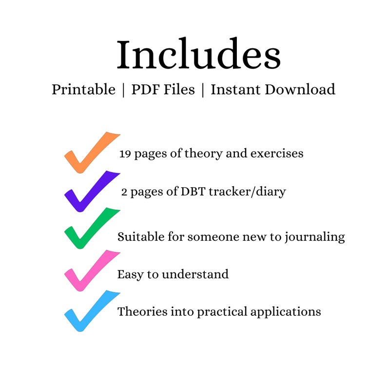 DBT Weekly Skills, Dbt Workbook, Dbt Tracker, Dbt Diary, Therapy ...