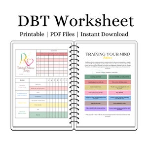 DBT Weekly Skills, Dbt Workbook, Dbt Tracker, Dbt Diary, Therapy ...