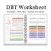 DBT Weekly Skills, Dbt Workbook, Dbt Tracker, Dbt Diary, Therapy ...