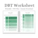 DBT Weekly Skills, Dbt Workbook, Dbt Tracker, Dbt Diary, Therapy ...