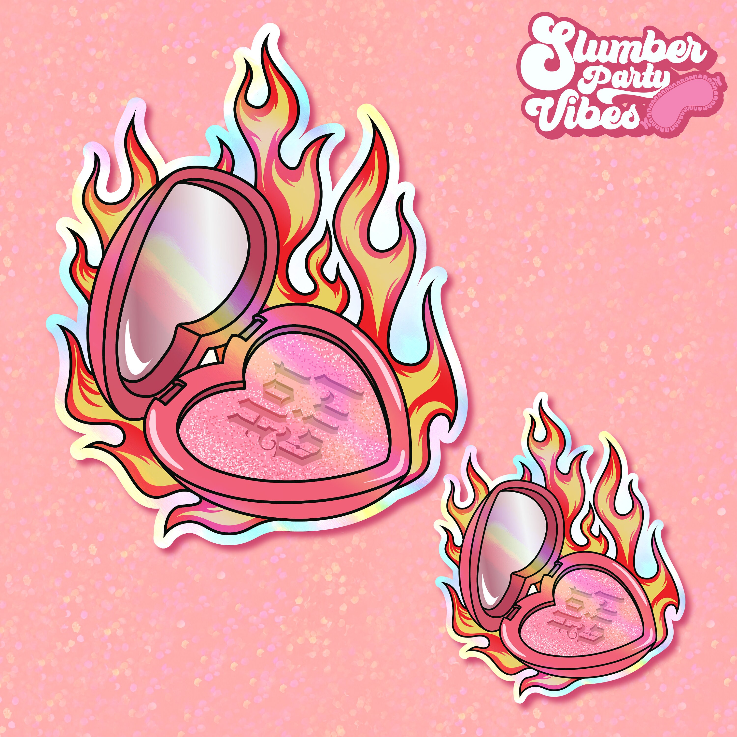 Hot Girl Compact Sticker - Etsy