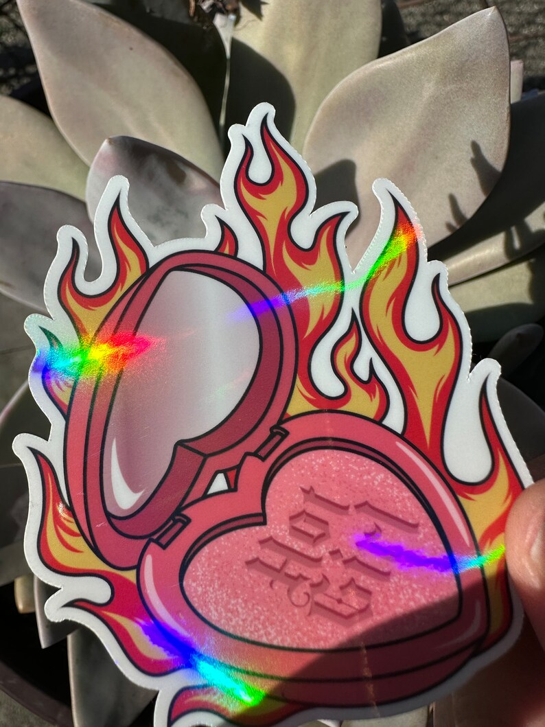 Hot Girl Compact Sticker - Etsy