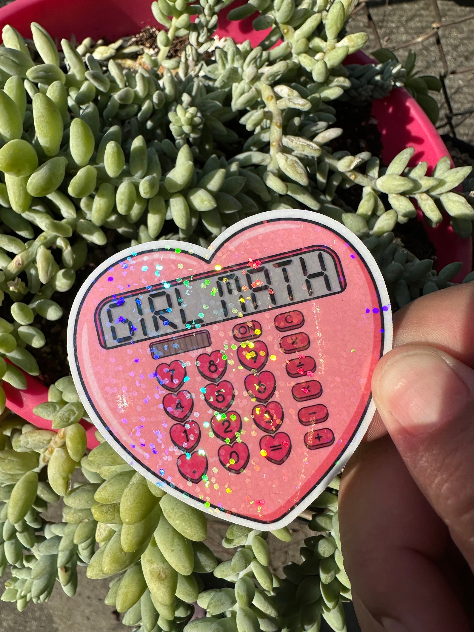 Girl Math Heart Calculator Sticker - Etsy