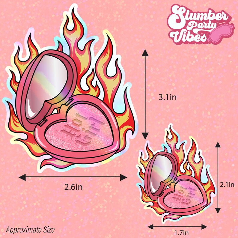 Hot Girl Compact Sticker - Etsy