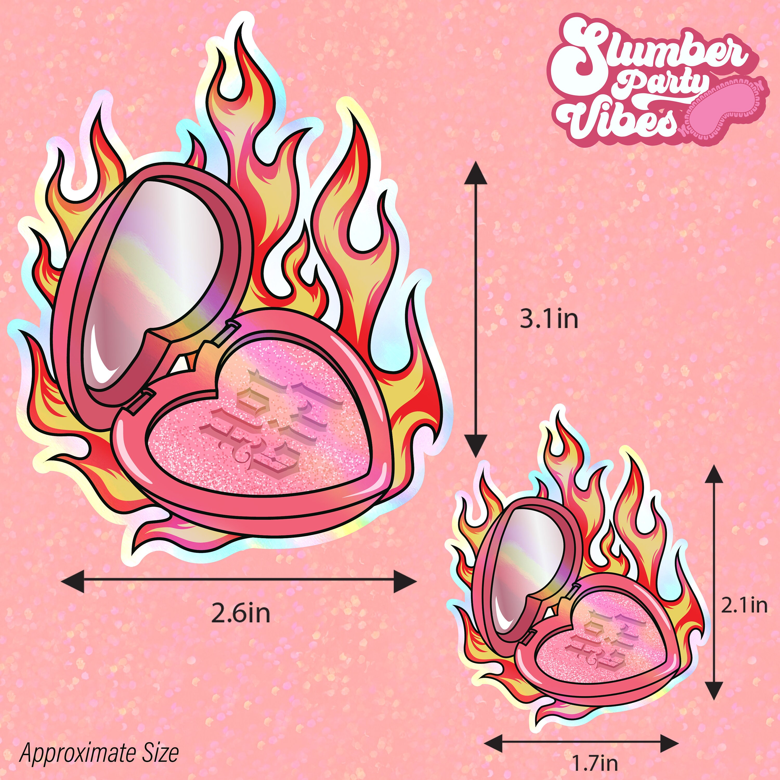 Hot Girl Compact Sticker - Etsy