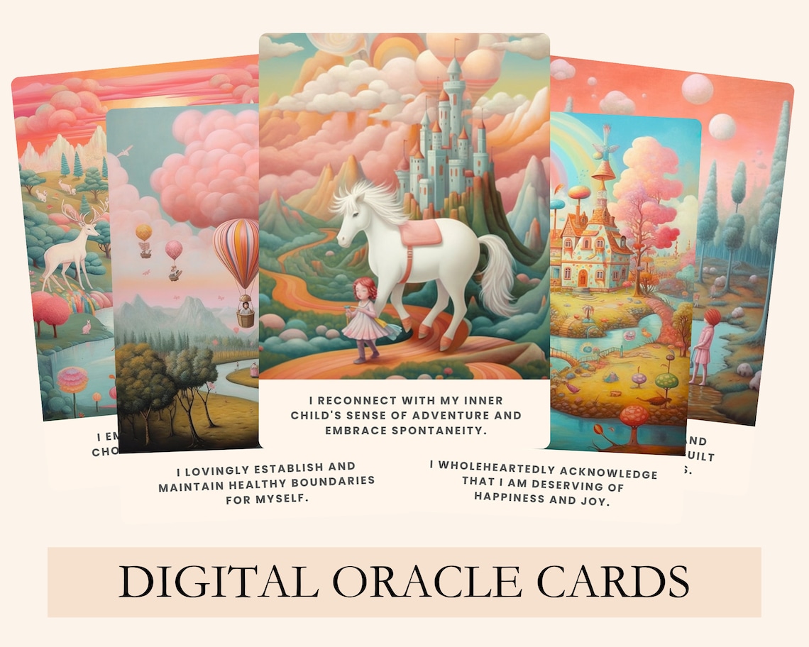 Printable Inner Child Healing Oracle Cards - Affirmations Cards - Inner ...