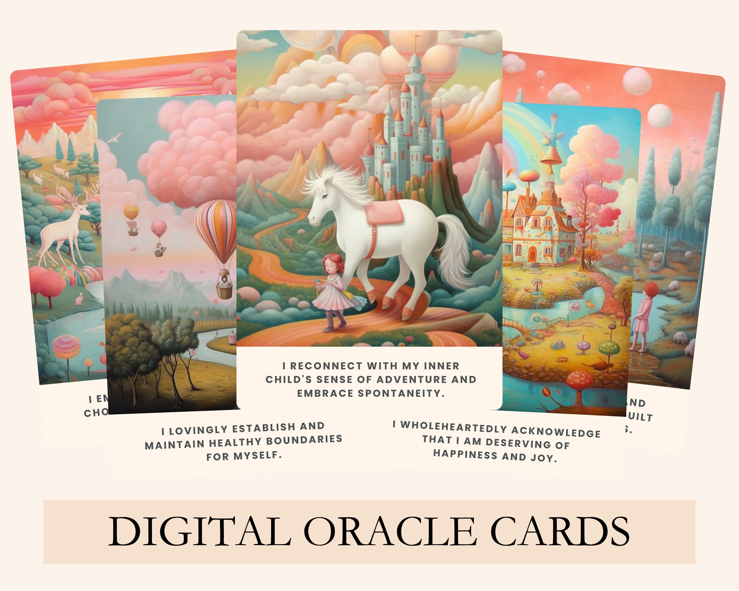 Printable Inner Child Healing Oracle Cards - Affirmations Cards - Inner ...