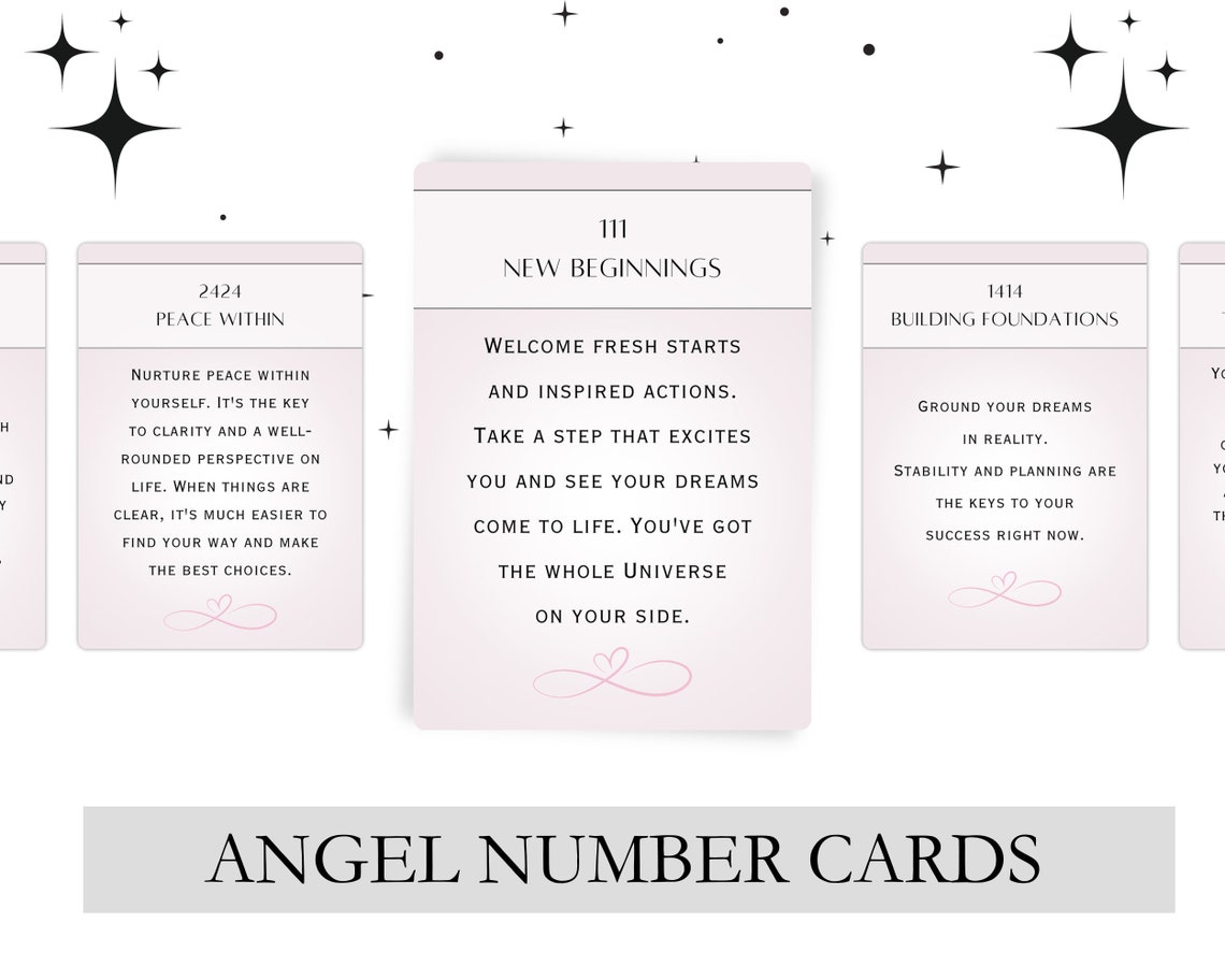 Angel Number Oracle Cards - Printable Spiritual Guidance (digital ...
