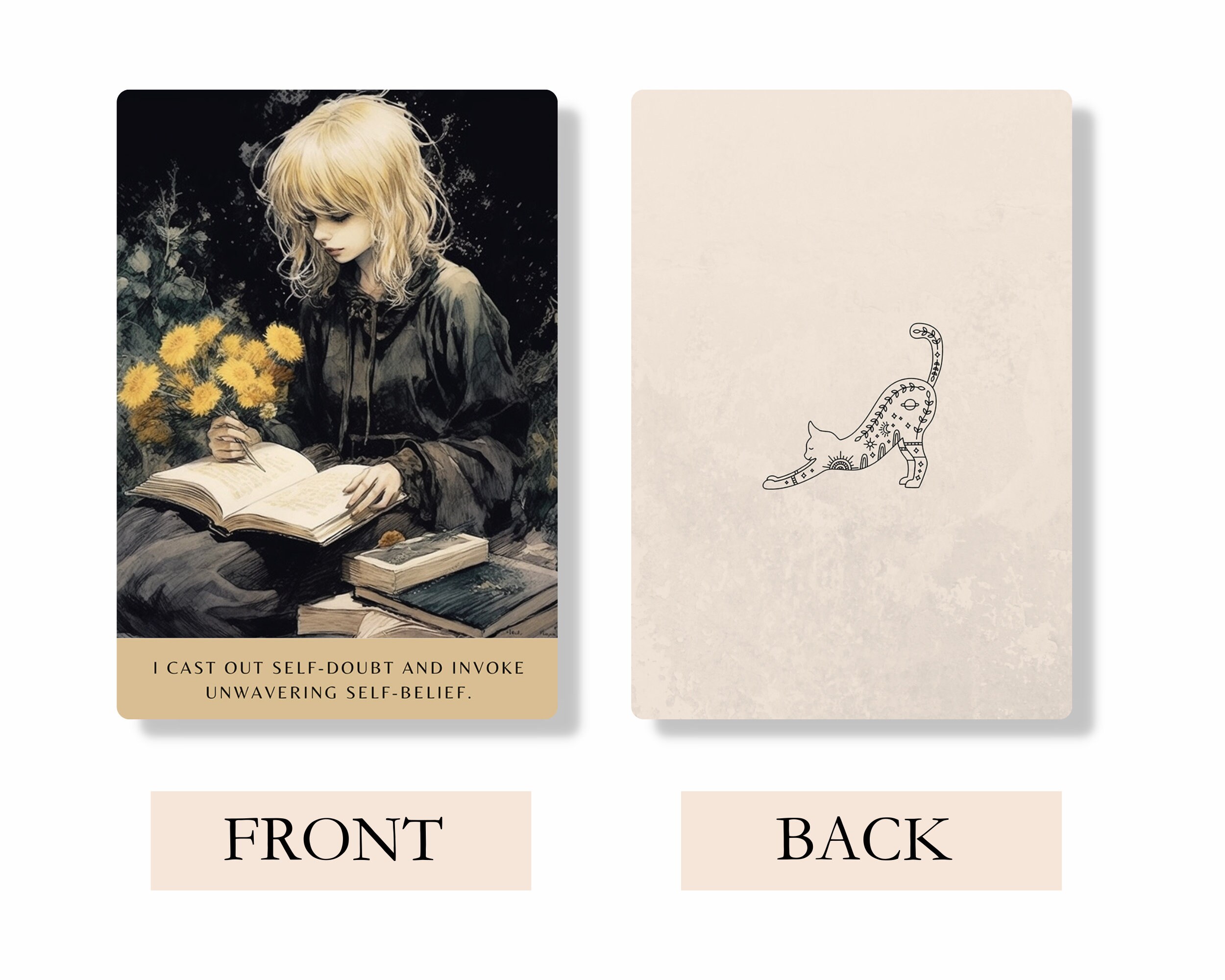 Printable Self-love Oracle Cards Affirmations Cards Wicca White Witch ...