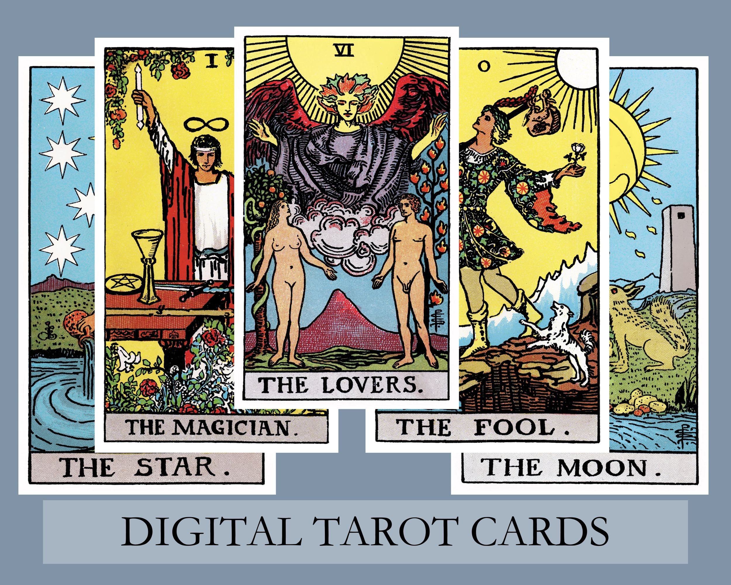 Printable Tarot Cards Rider Waite Tarot Cards Digital Tarot Deck ...