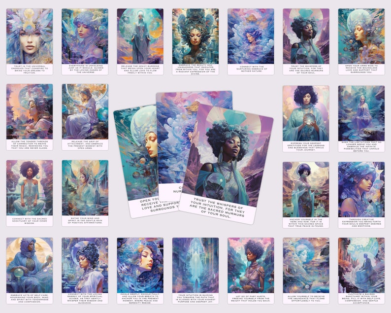 Printable Oracle Cards - Crystal Oracle Cards - Feminine - Digital ...