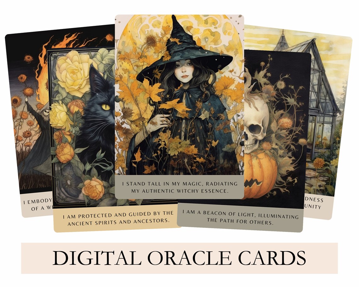 Printable Self-love Oracle Cards Affirmations Cards Wicca White Witch ...