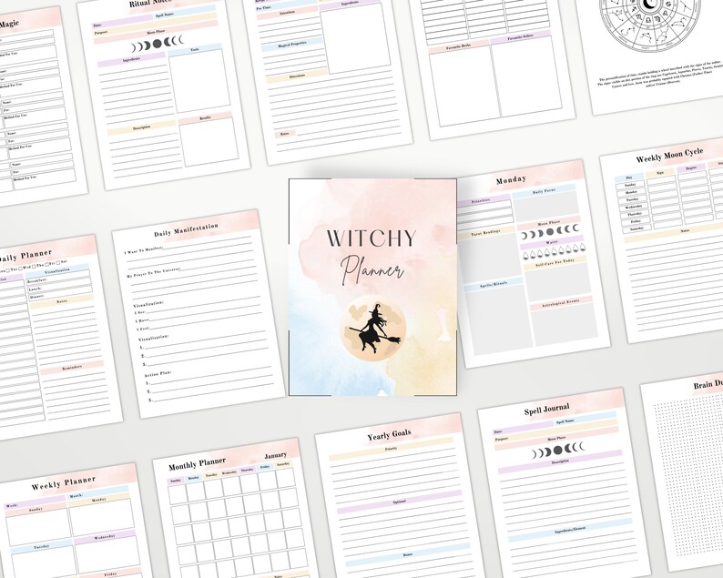 Witchy Planner, Witch Planner, Witchy Digital Planner, Witch Journal ...