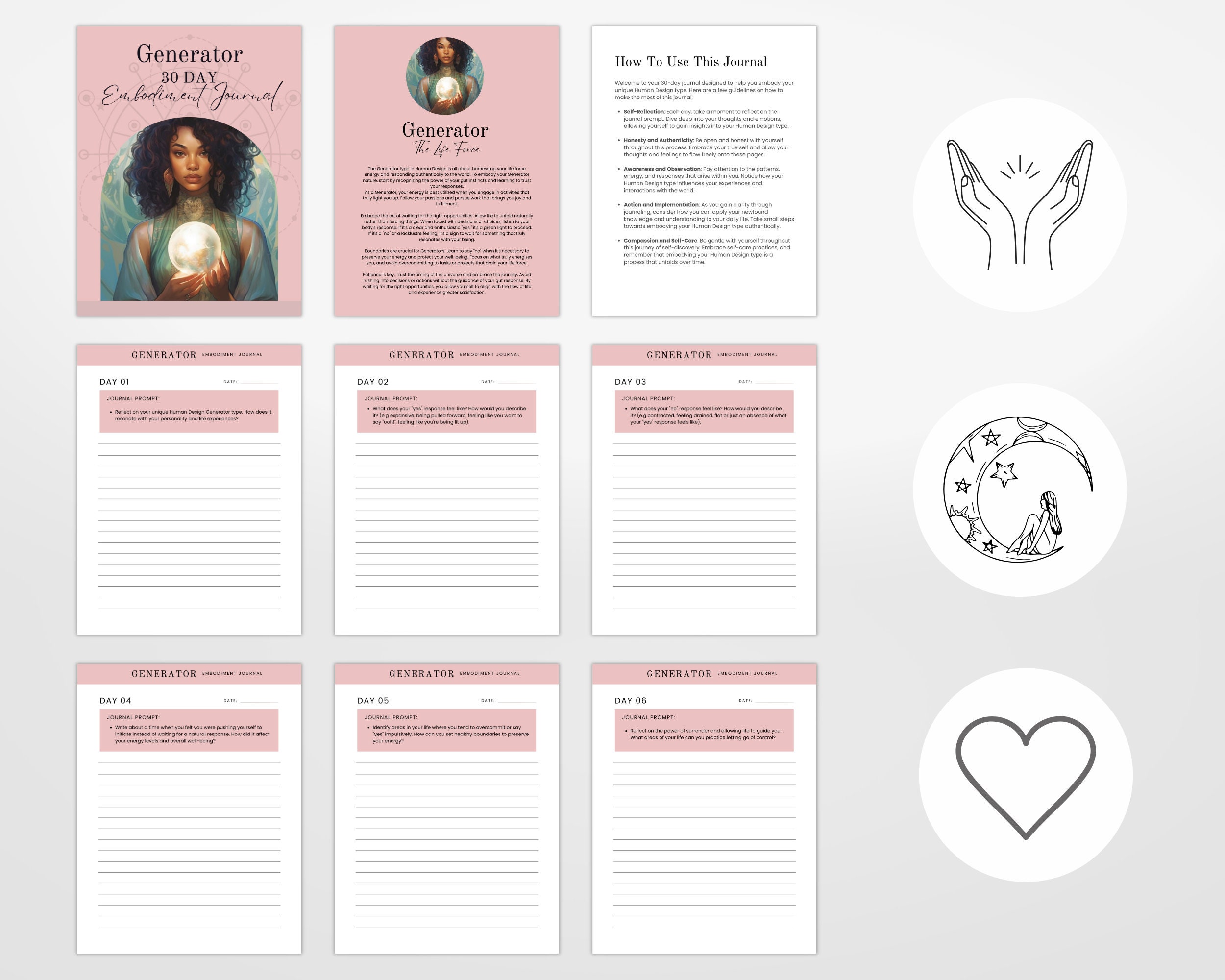 Human Design Generator Journal - Human Design Journal - Generator ...