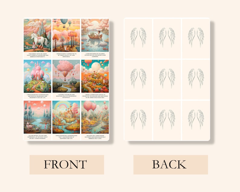 Printable Inner Child Healing Oracle Cards - Affirmations Cards - Inner ...