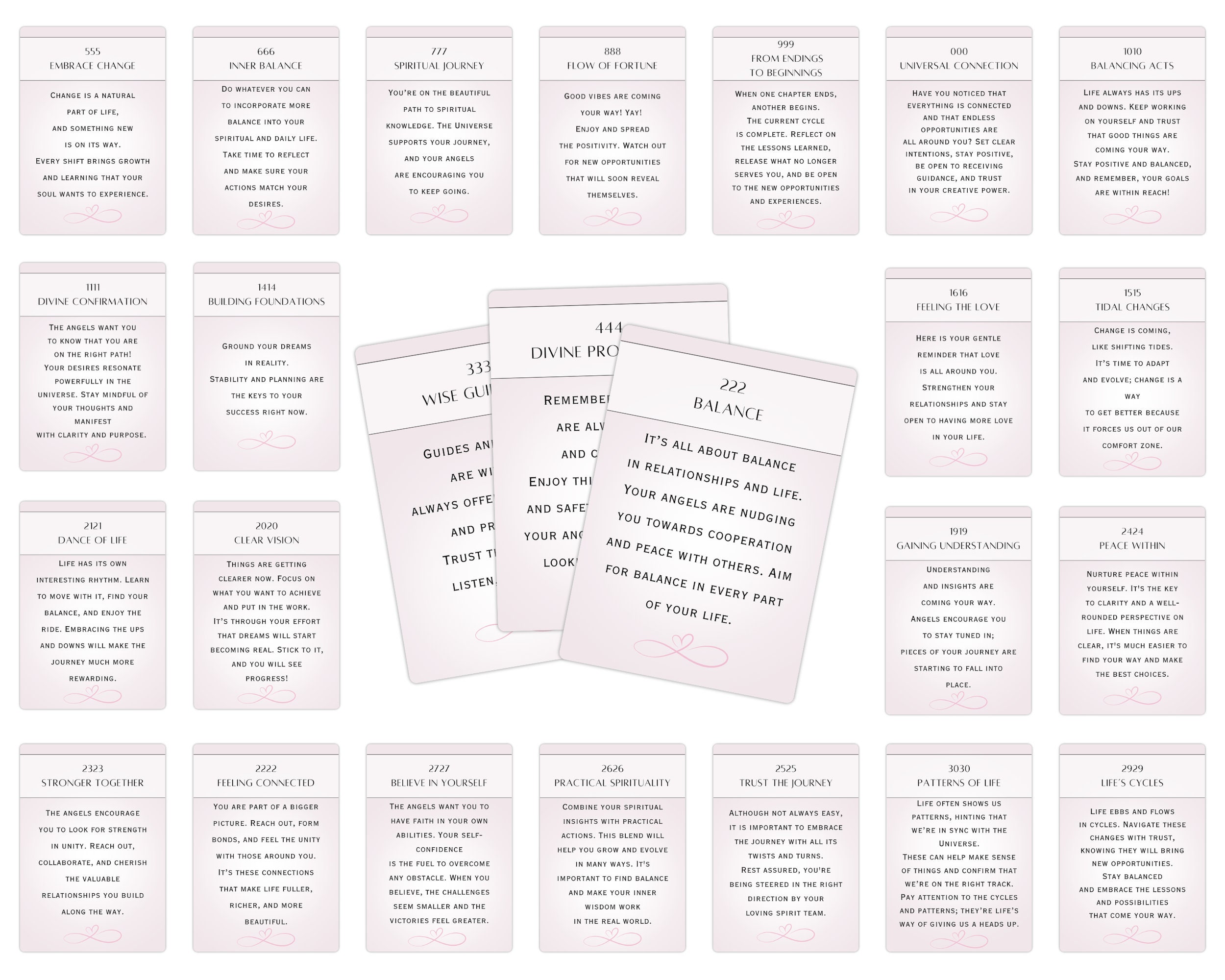Angel Number Oracle Cards - Printable Spiritual Guidance (digital ...