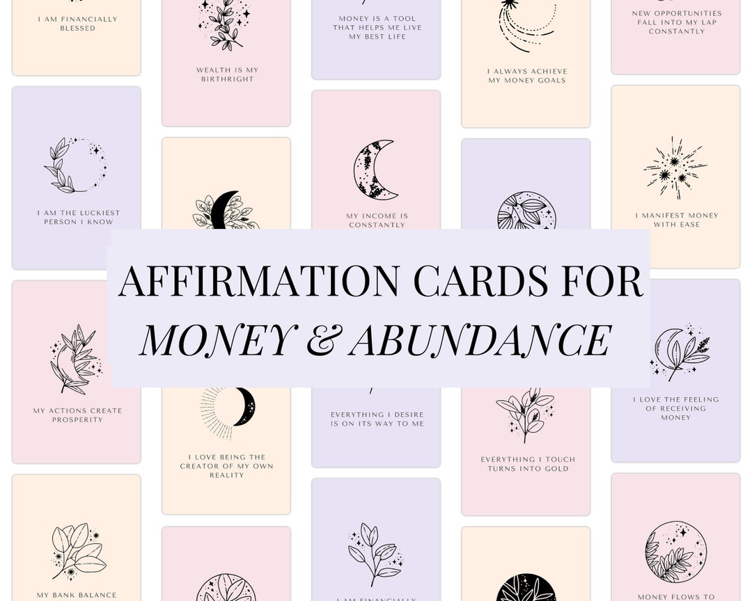 Printable Abundance Oracle Cards - Affirmation Cards - Affirmation ...