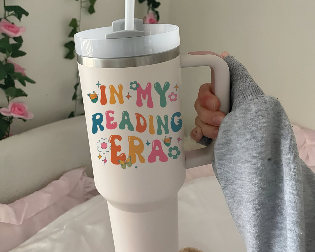 In My Reading Era Tumbler 40oz, Bookish Tumbler With Lid and Straw ...