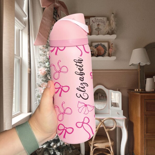 Owala Water Bottle Pink Bows - Etsy