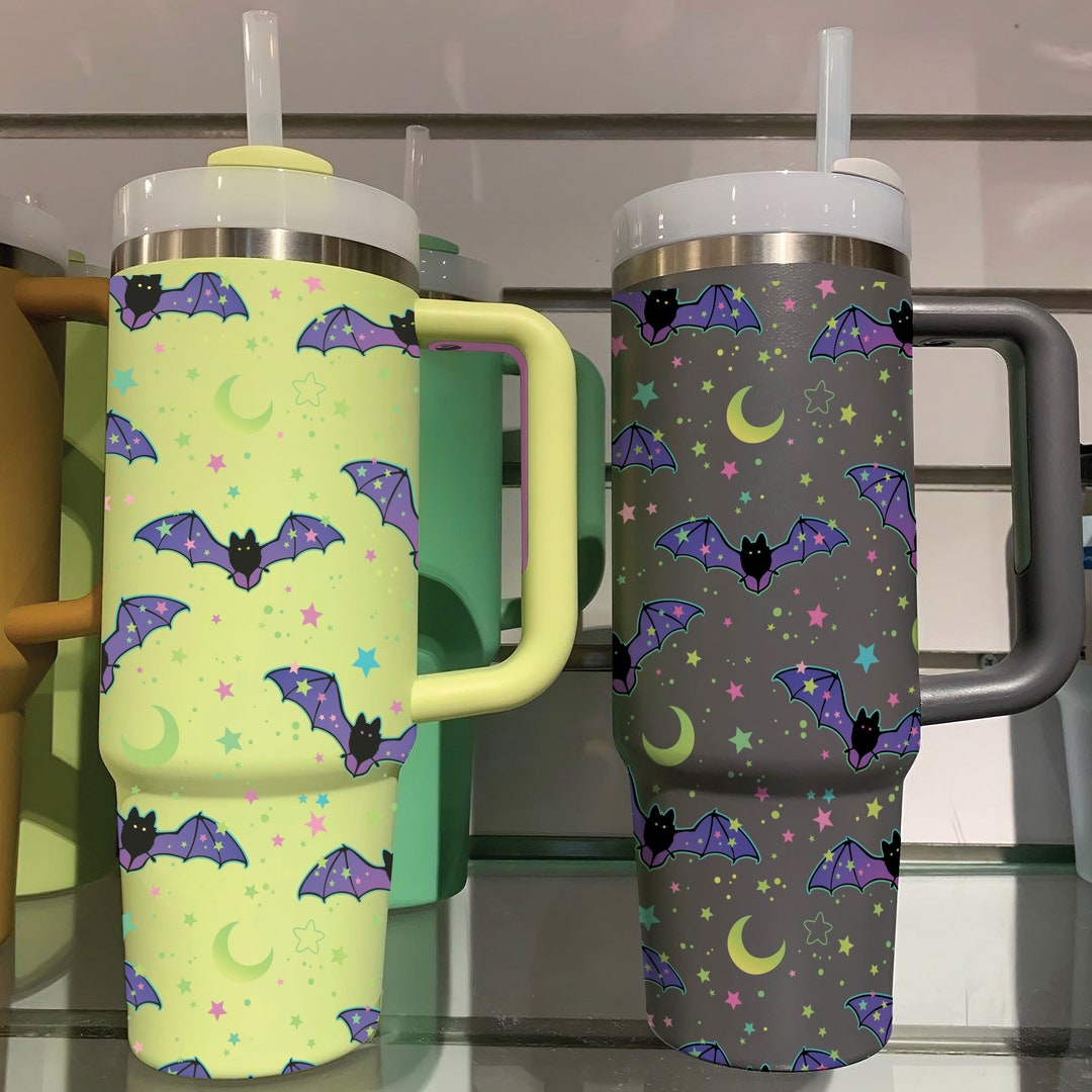 Halloween Bat Tumbler 30oz/40oz, Mystic Hippie Tumbler, Cute Spooky ...