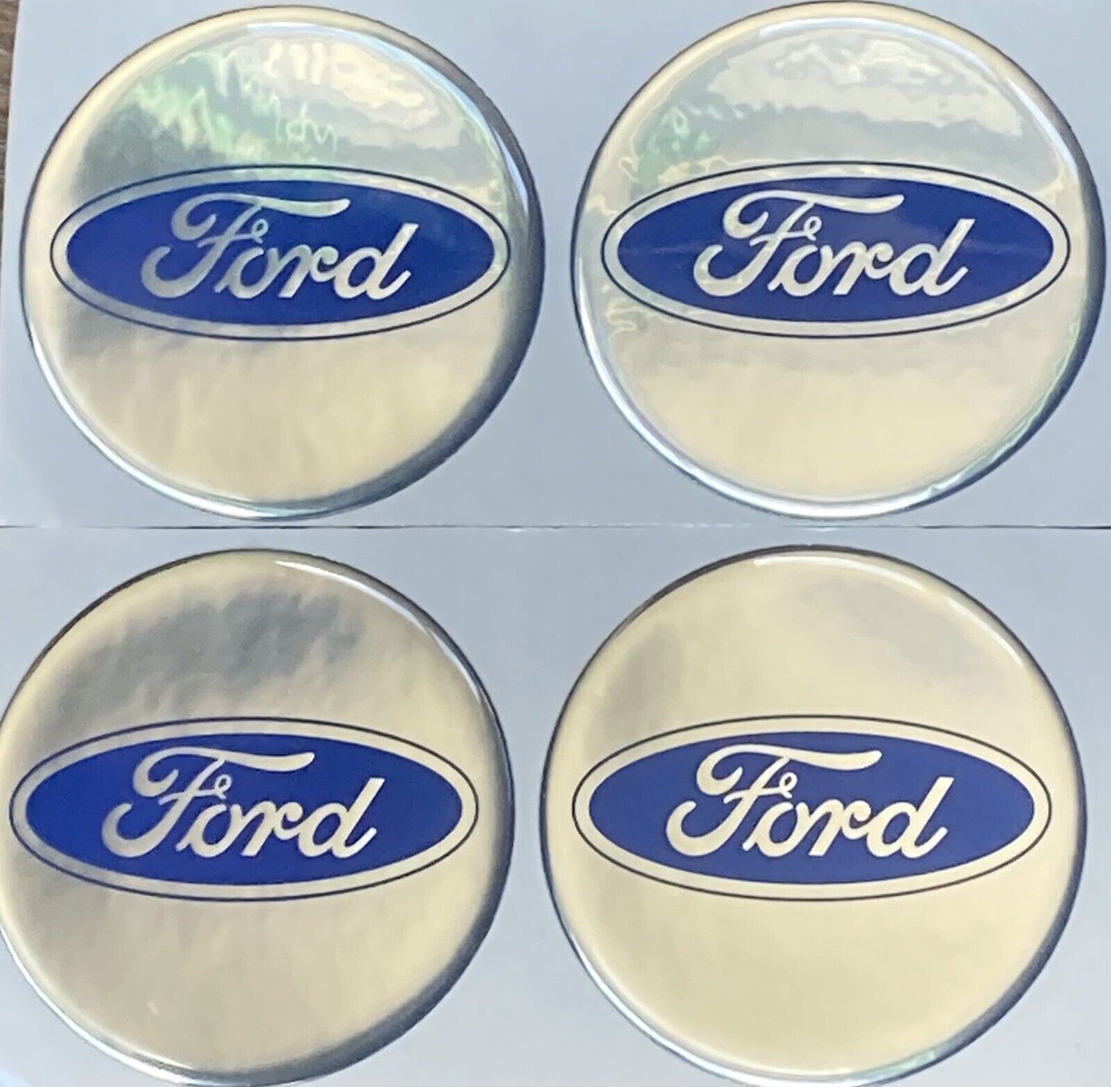 4x Ford Emblem Sticker Center Caps Wheel Hub Chrome Effect 55mm - Etsy