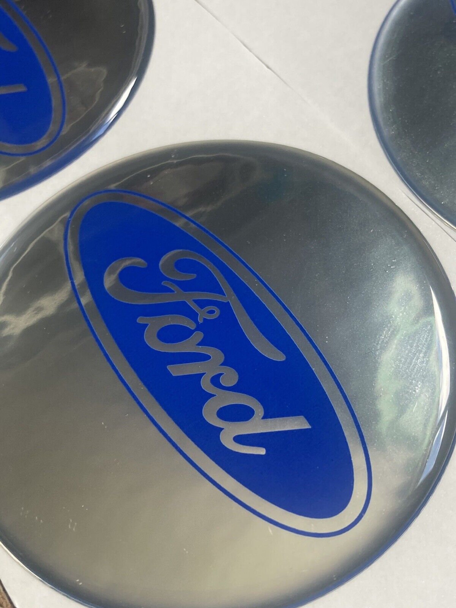 4x Ford Emblem Sticker Center Caps Wheel Hub Chrome Effect 55mm - Etsy