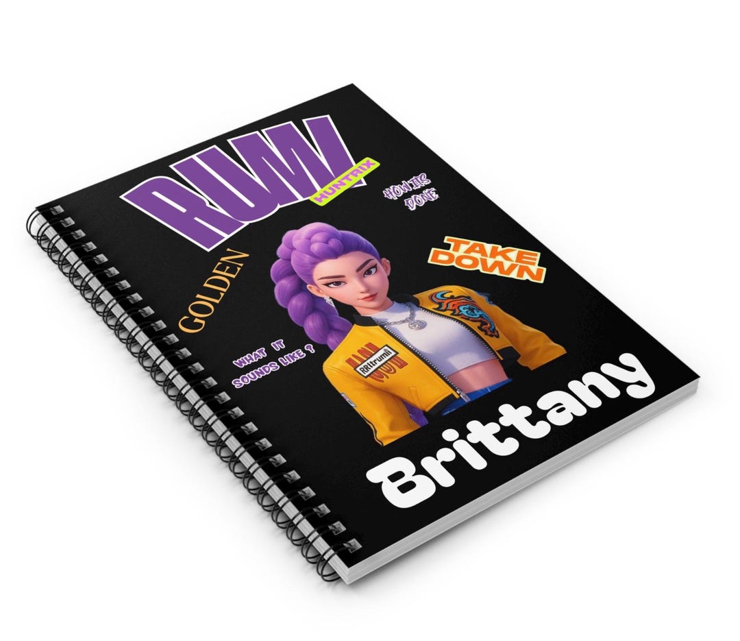 Rumi Huntrix Sprial Kids Notebook , Anime Fan Birthday Gift ...