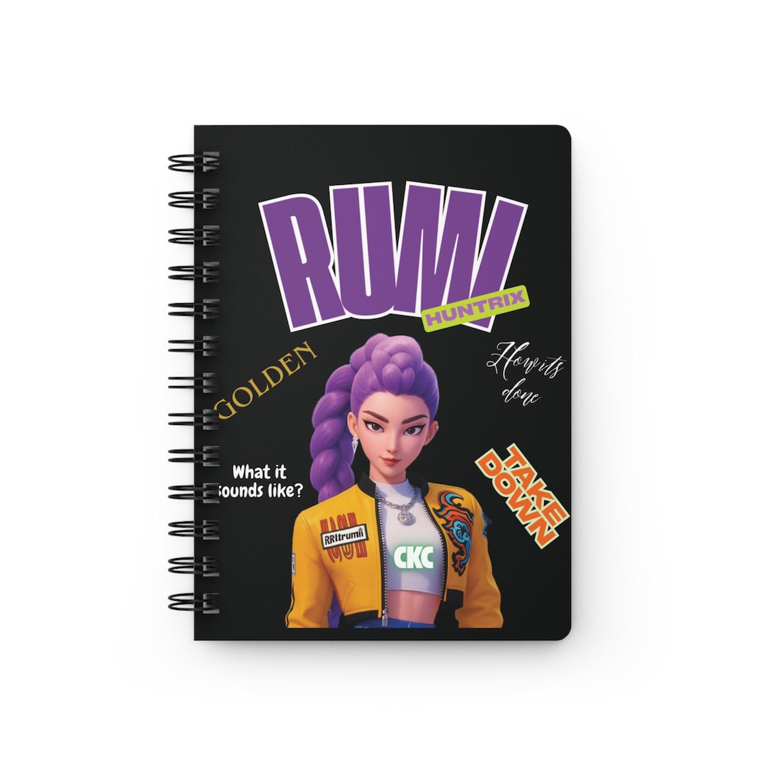 K-pop Rumi Huntrix Sprial Notebook , Anime Fan Christmas Gift , Kids ...