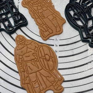 Set of 2 Vikings With Shield and Axe Cookie Cutter & Mold 6” Inches ...