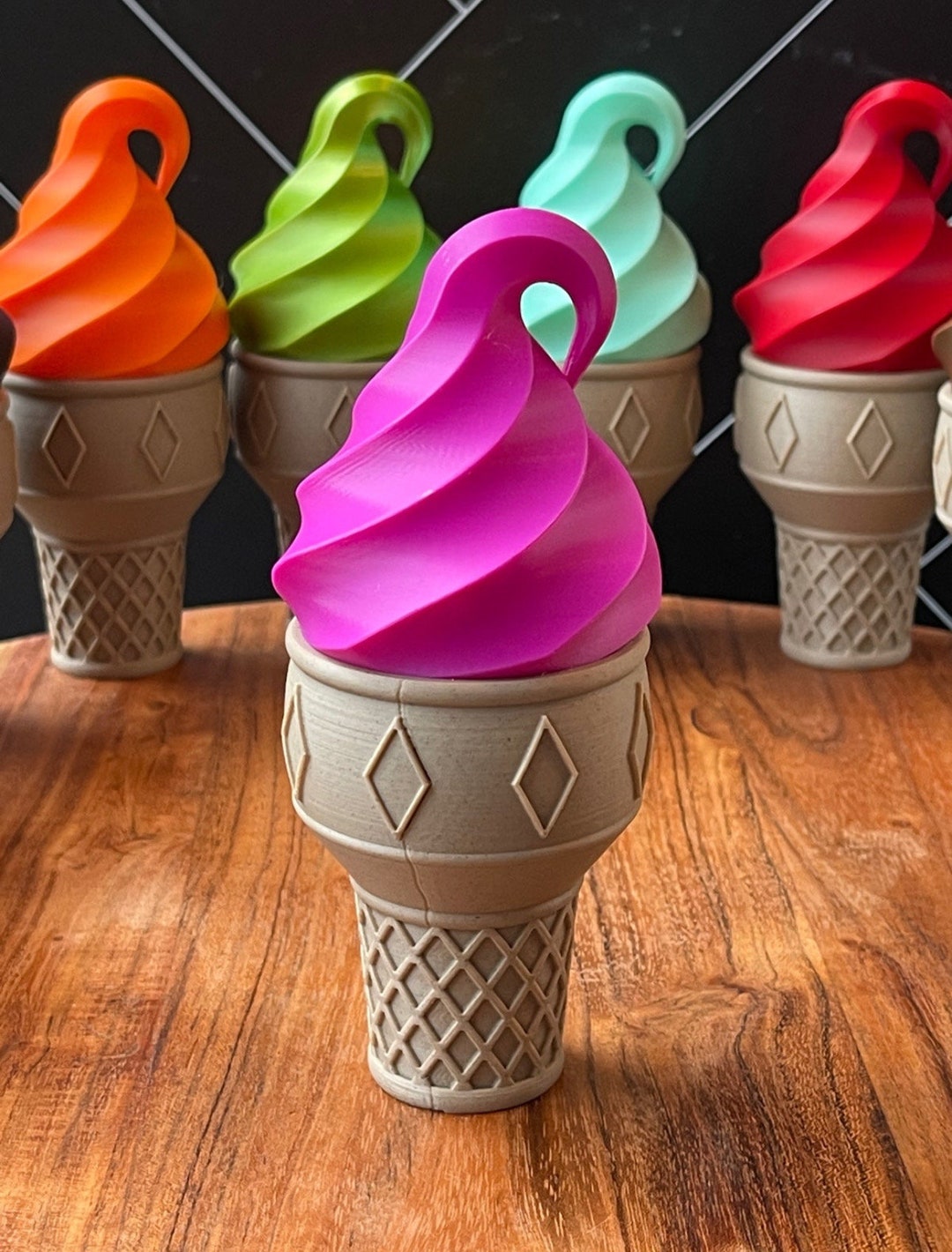 3D Printed “wild Berries ” Ice Cream Cone Box Produced by 3D Kitchen ...