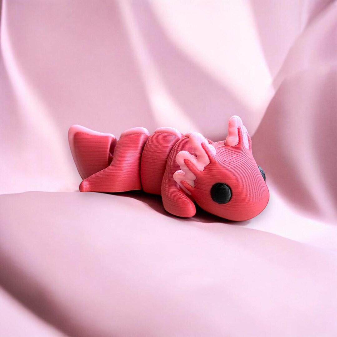 Axolotl Flexi Articulated 3D Printed Fidget Toy #2 - Etsy