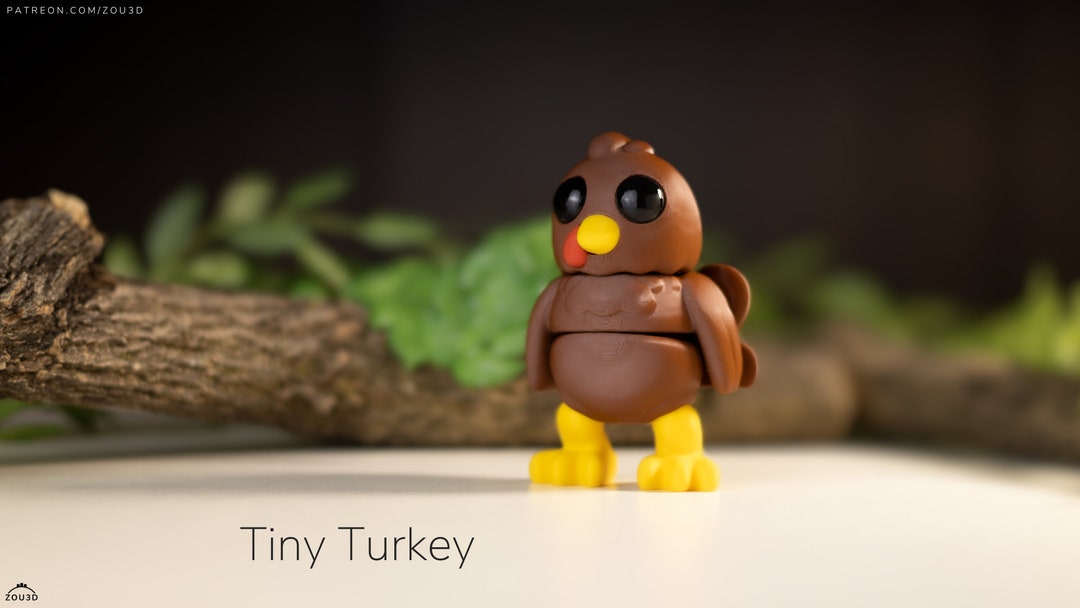 Tiny Turkey Articulated 3D Printed Fidget Toy - Etsy