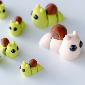 Tiny Snail Articulated 3D Printed Fidget Toy - Etsy