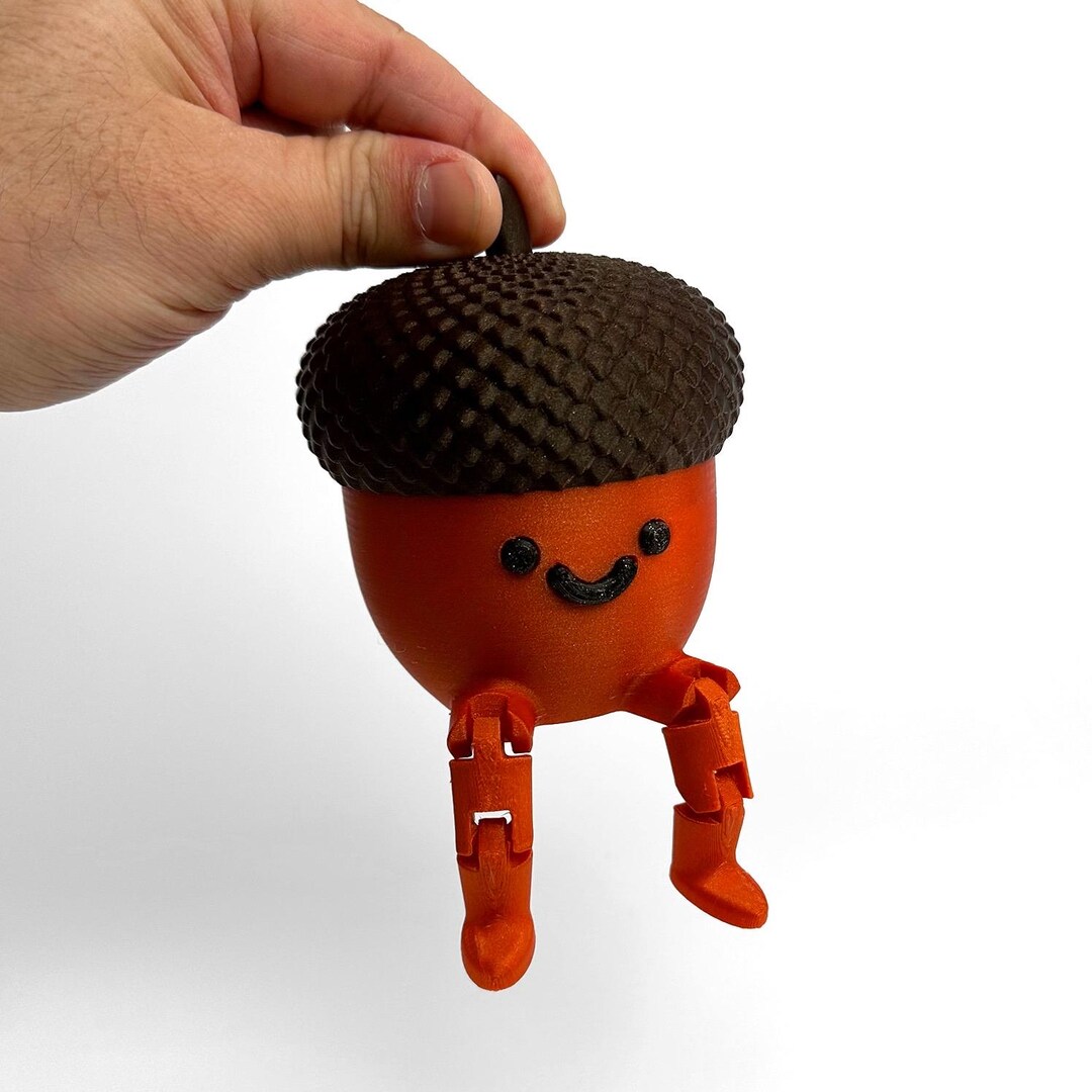 Acorn Pal Articulated, Flexible 3D Printed Fidget Toy for 3D Printed ...